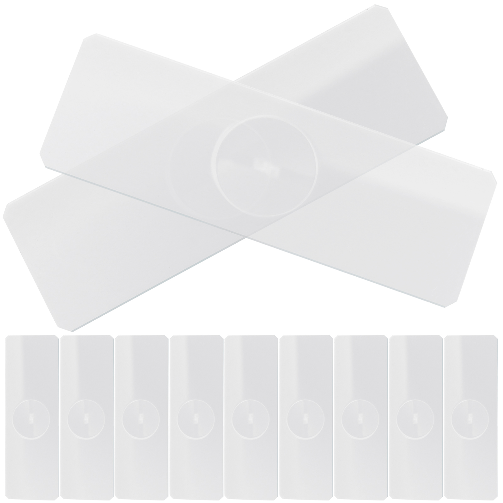 50 Pcs Concave Slide Glass Slides Microscope Slides for Laboratory ...