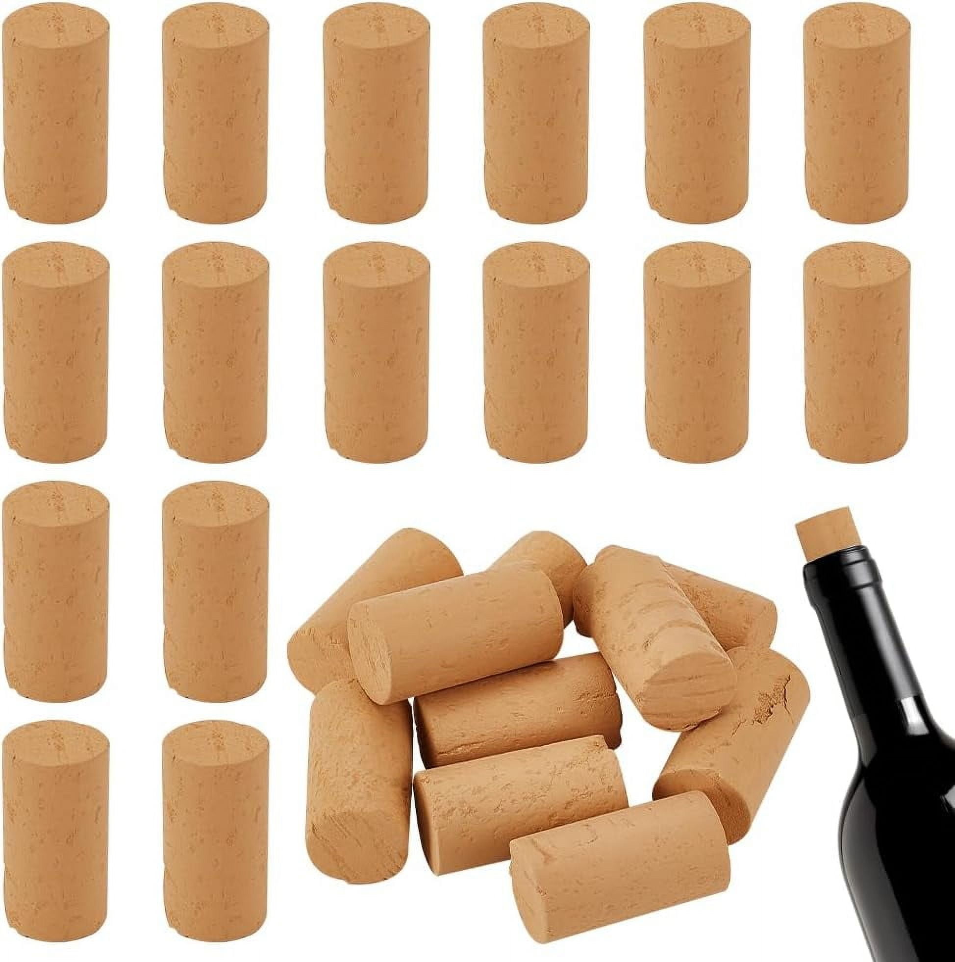 50 Pcs Cork Bottle Stoppers Column Wooden Cork Plugs Soft Wood Cork for ...