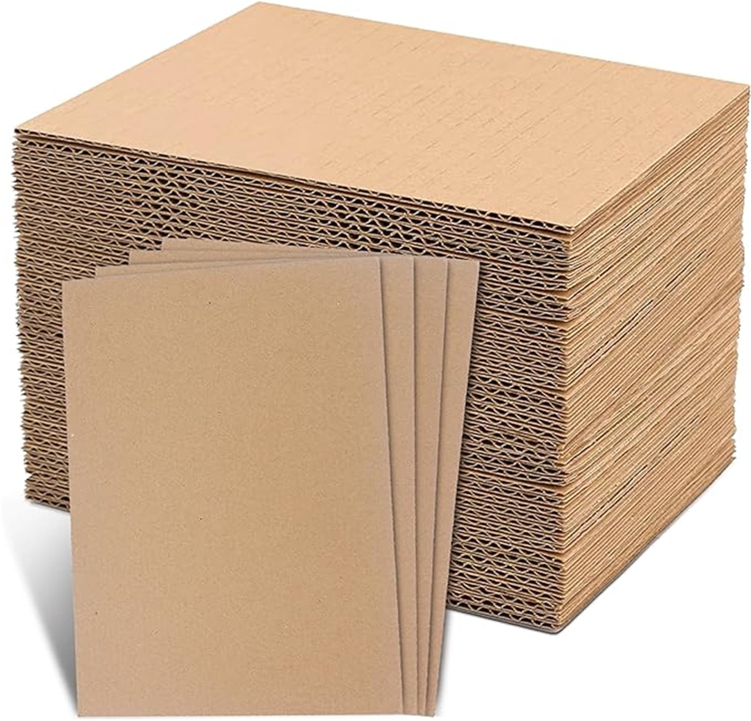 50 Pcs Corrugated Cardboard Sheets,5.9x3.9 IN Cardboard Inserts for ...