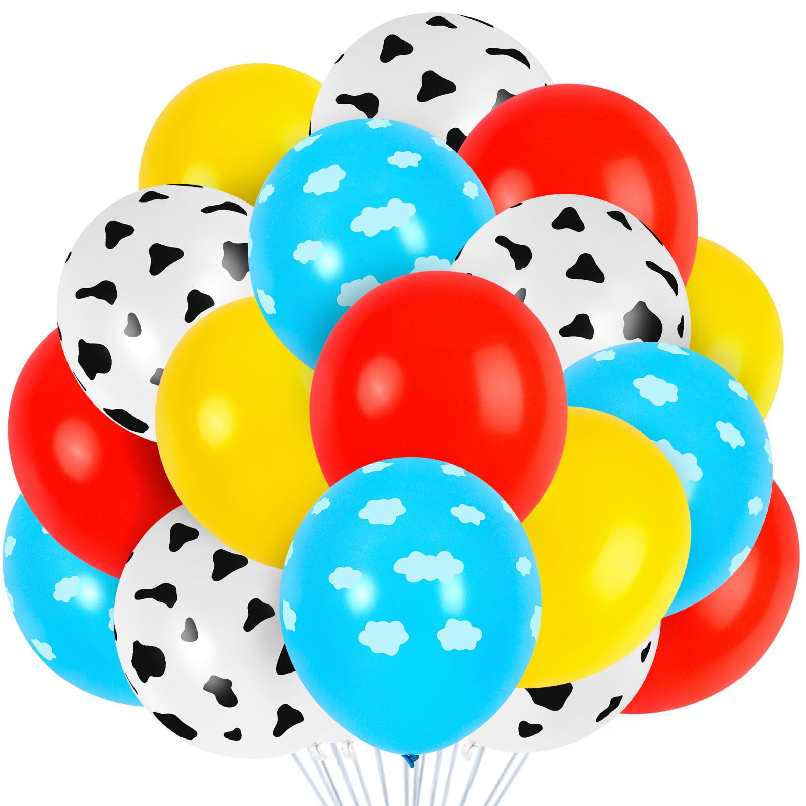 50 Pcs Cow Balloons,Cartoon Balloons Farm Party Decorations Cow Print ...