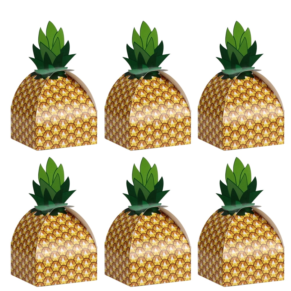 50 Pcs Creative Pineapple Box Gift Paper Storage Bag Candy Packaging ...