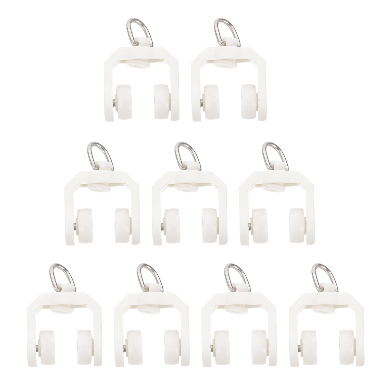 50 Pcs Curtain Track Pulley Rollers Curtains Rods Window Rv Shower ...