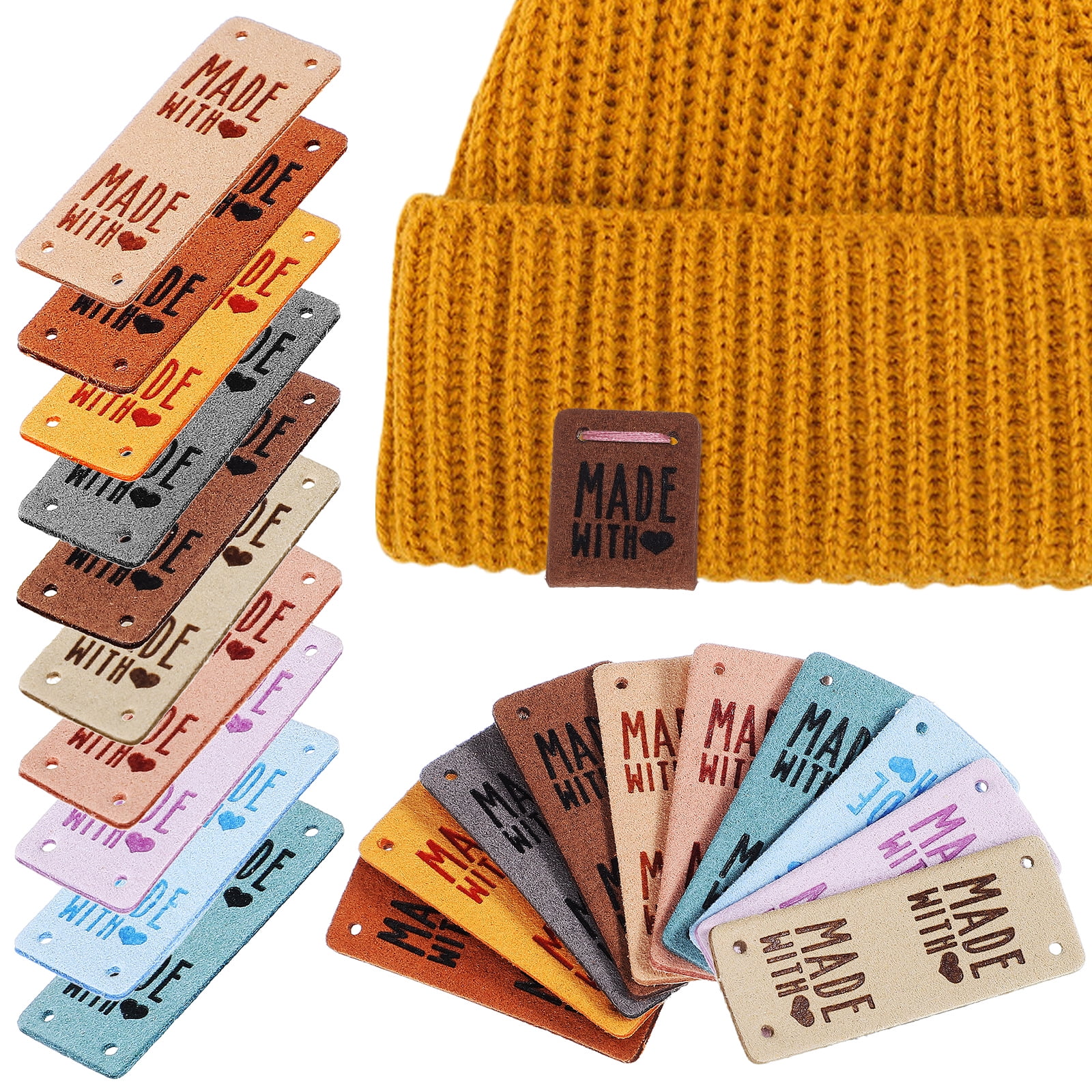 50 Pcs Custom Labels Handmade Items Leather Handmade Label 5.00X2.00X0 ...