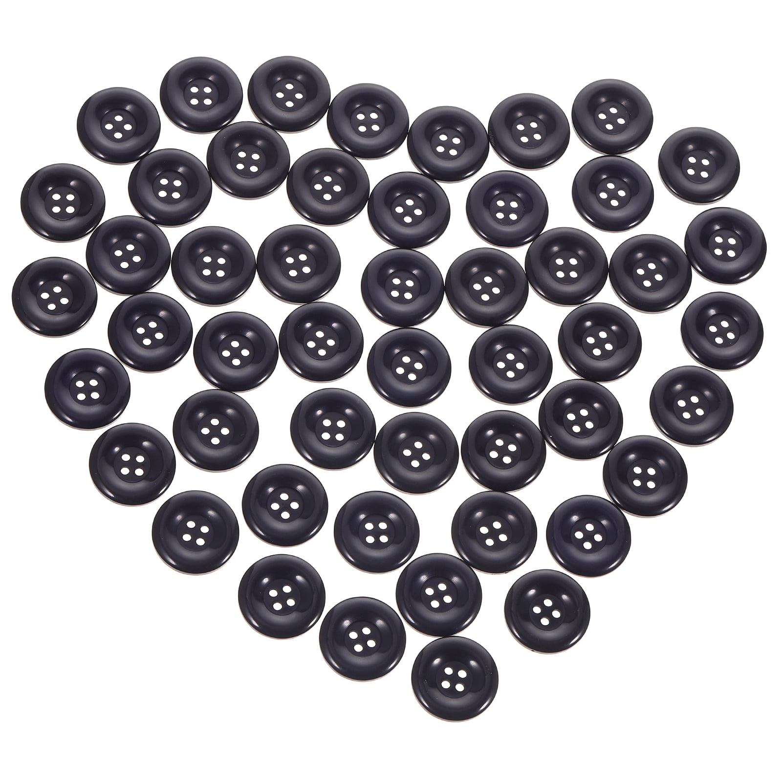 50 Pcs Dark Blue Buttons Decor Creative Clothes Buttons Resin Buttons ...