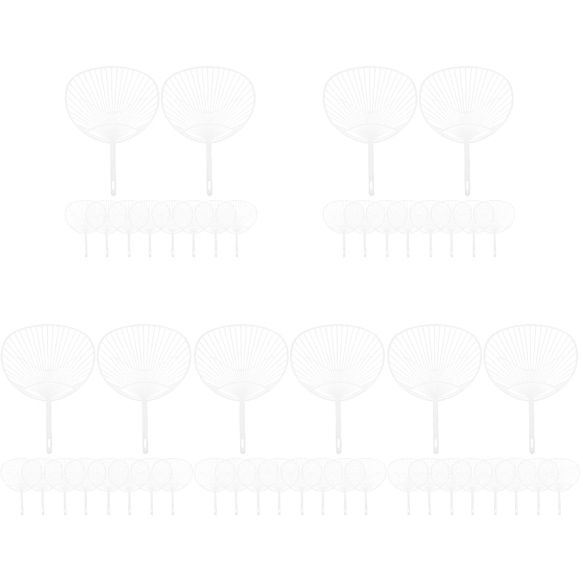 50 Pcs Decor DIY Fan Kit Hand-held Fan Handheld Hand-held Fan Japanese ...