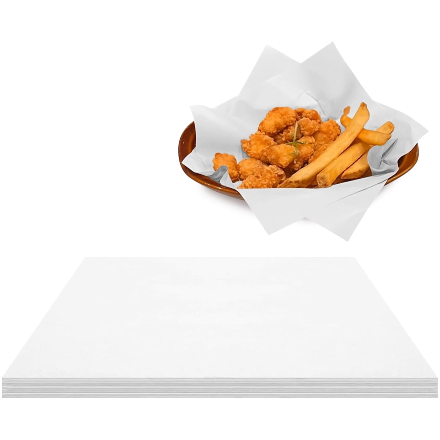 50 Pcs Deli Paper Sheets,White Kraft Paper,No-Wax Paper Sheets for Food ...