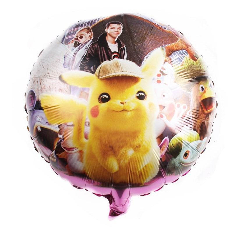 50 Pcs Detective Pikachu Balloon Pack, 24", Children's party birthday ...