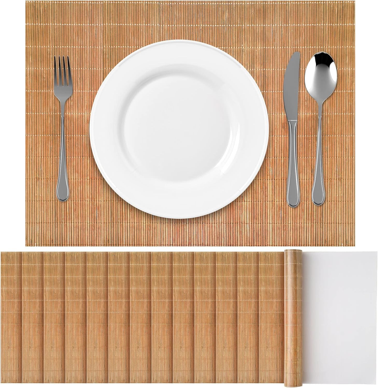 50 Pcs Disposable Bamboo Paper Placemats 12 x 16 Inch Farmhouse Table ...