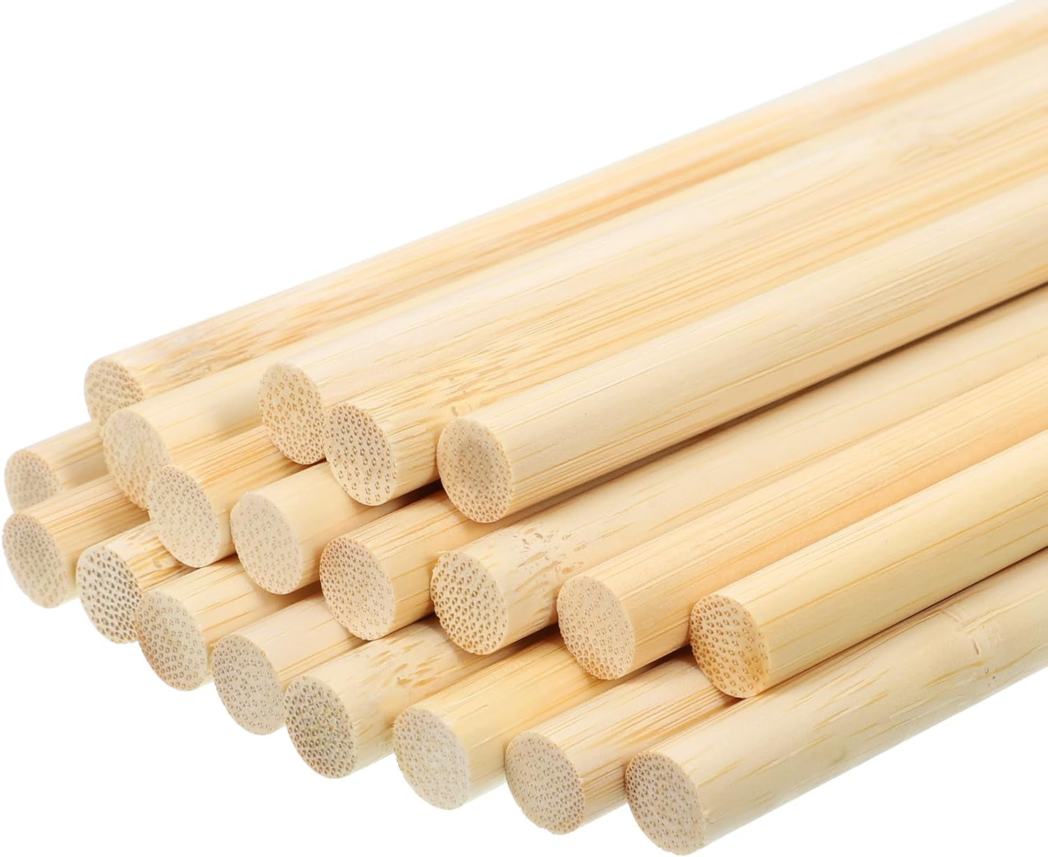 50 Pcs Dowel Rods, 1/2 x 12 Inch Wooden Dowels Craft Wood Sticks ...