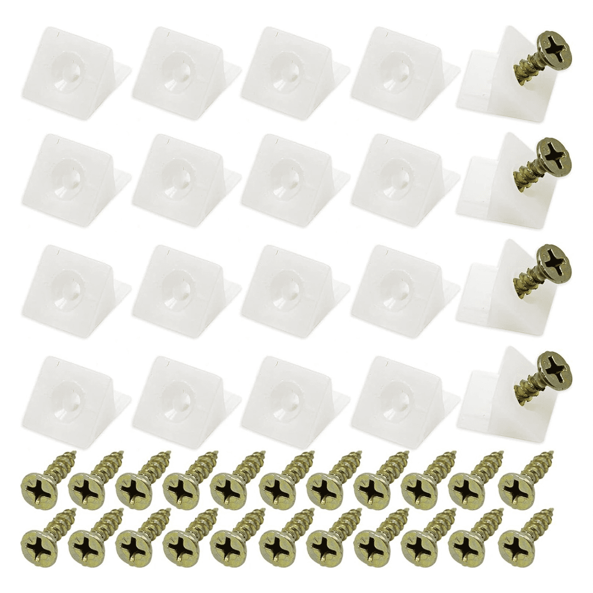 50 Pcs Drawer Supports, White Plastic Drawer Bottom Sagging Repair ...