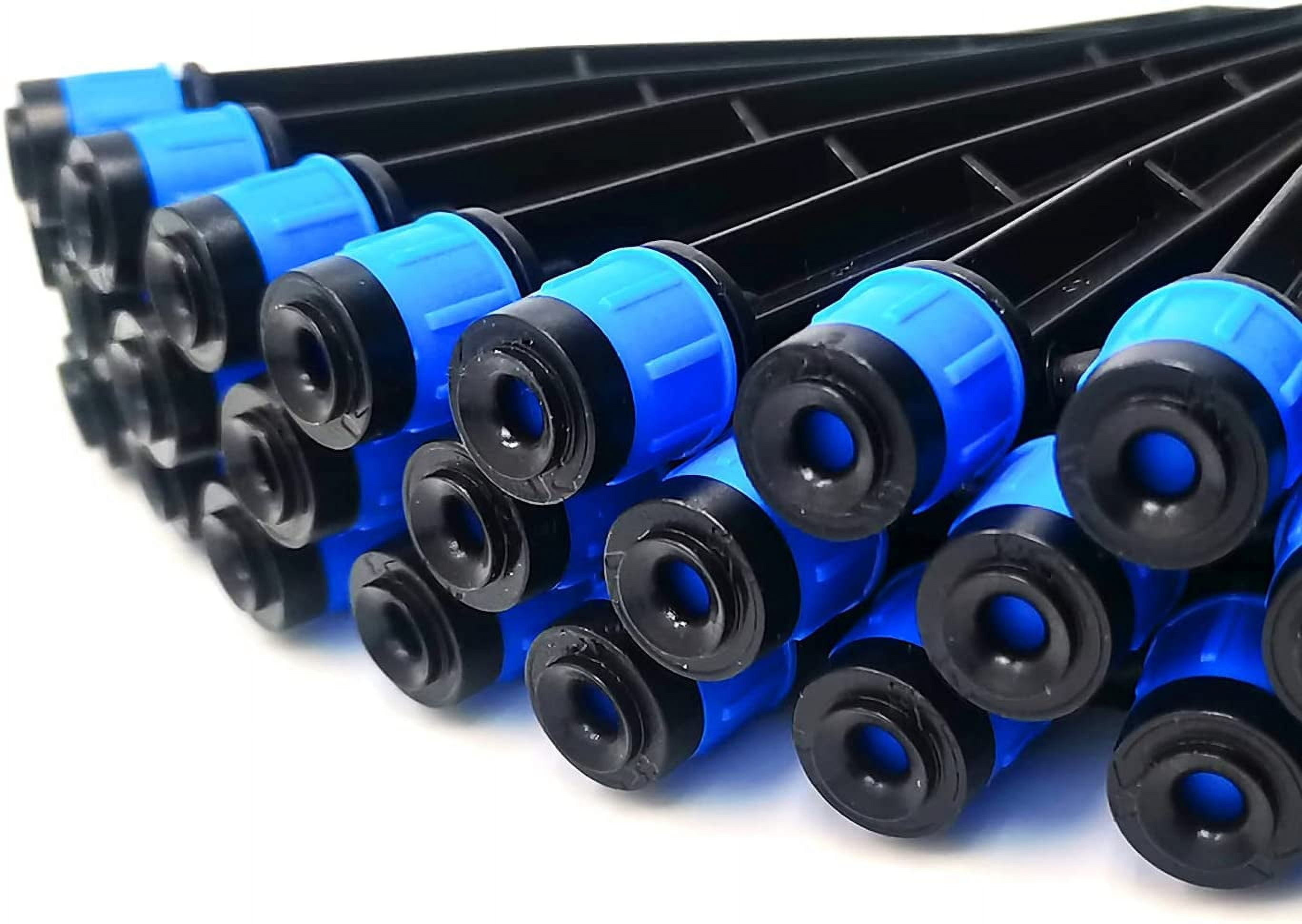 50 Pcs Drip Emitters with Stake Water Flow Adjustable for 1/4 Inch ...