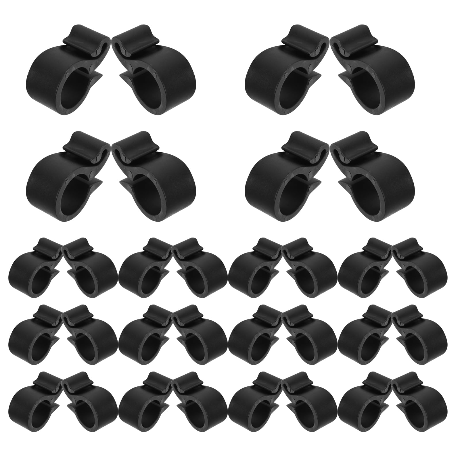 WRITWAA 50-Pack Black Plastic Stable Fixation Clips for Gardening Tools ...