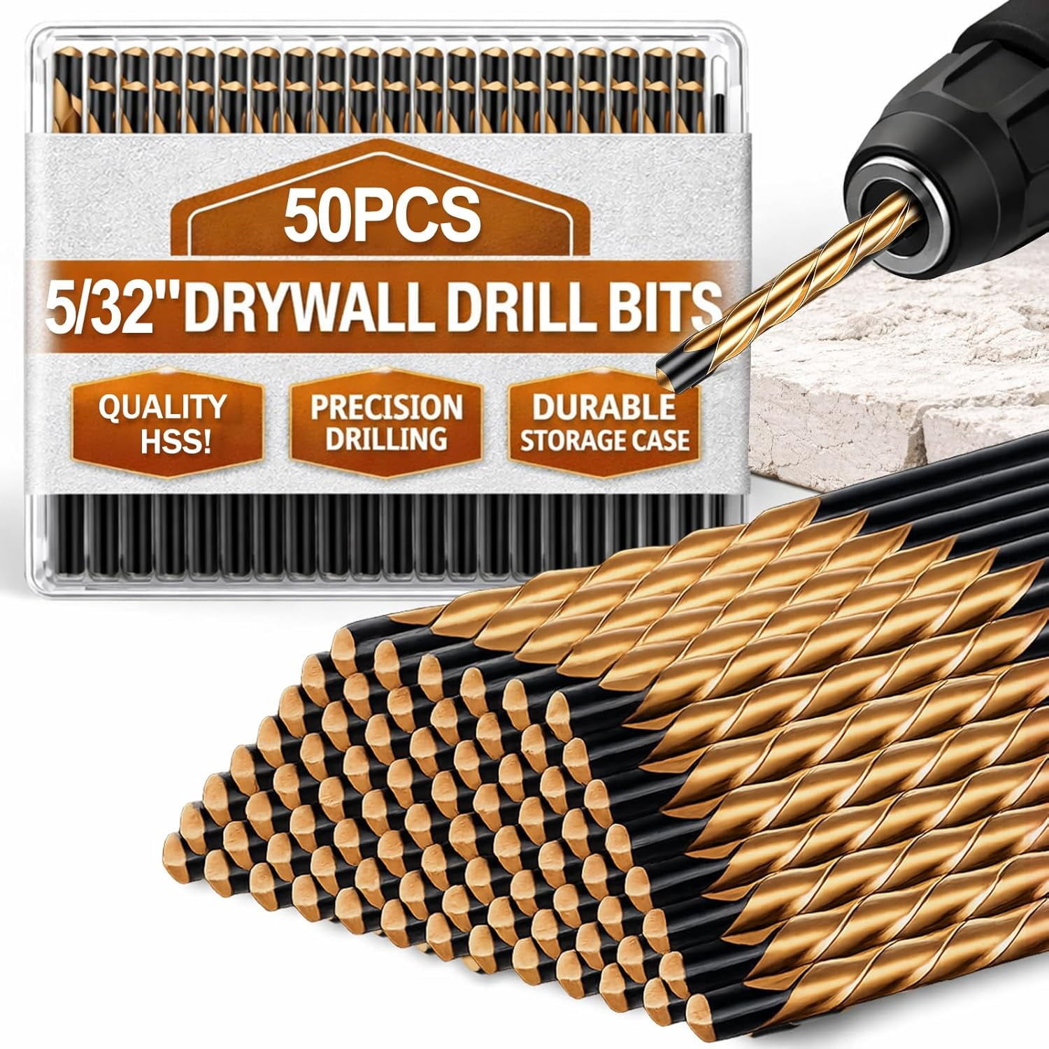 50 Pcs Drywall Rotor Tips 5/32" Drywall Router Drill Bits HSS ...