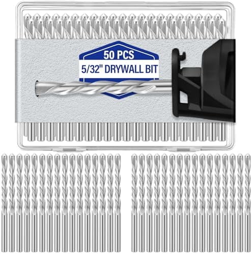 50 Pcs Drywall Router Bits Drywall Drill Bits 5/32 Inch Guide Point ...