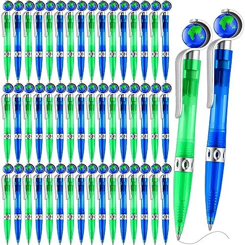 50 Pcs Earth Retractable Cute Globe Pens Bulk 1.0 mm Tellurion Shape ...