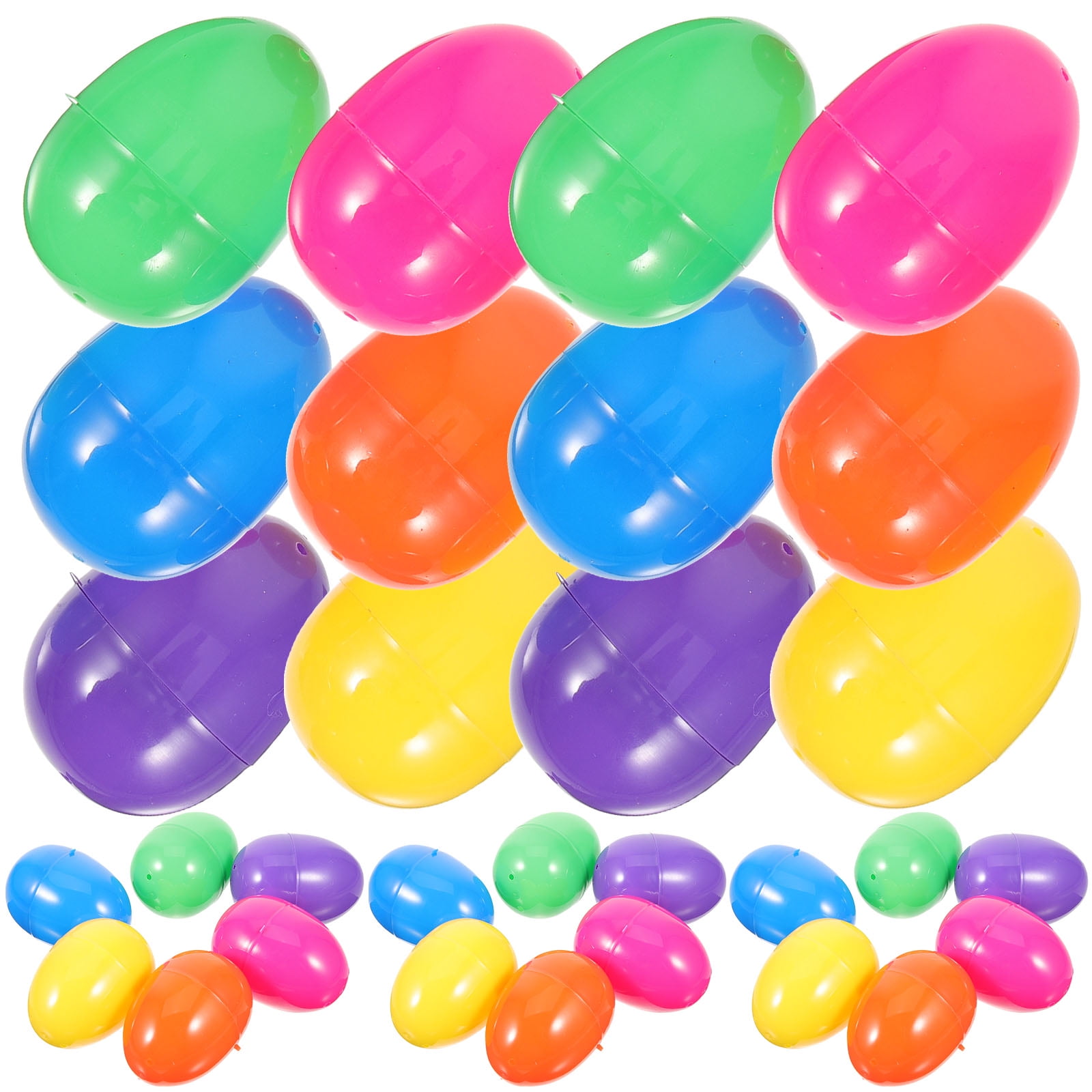 50 Pcs Easter Egg Toy Fillable Ornaments Colorful Baskets Gadgets ...