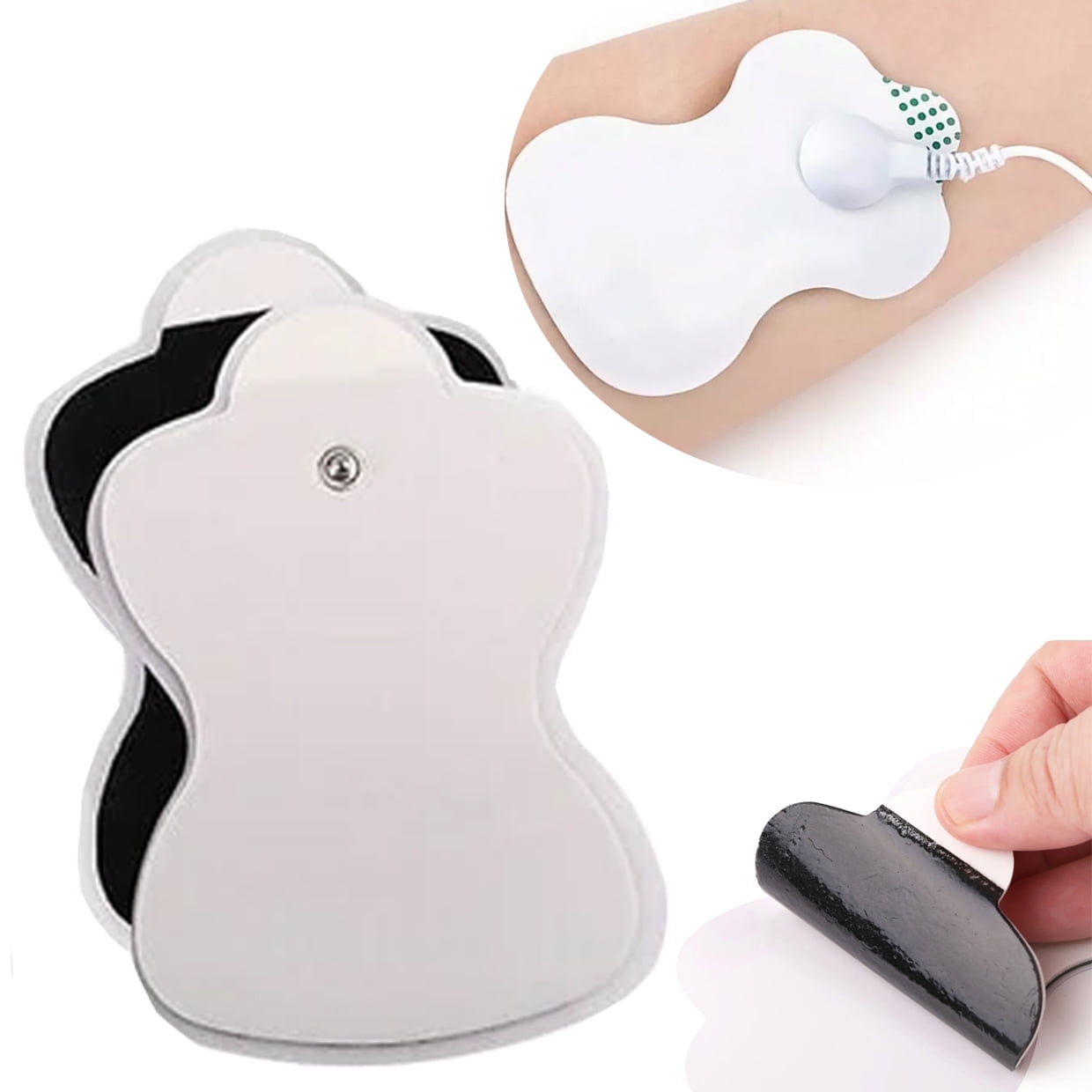 50 Pcs Electrode TENS Unit Snap-In Replacement Pad for Pulse Massagers ...