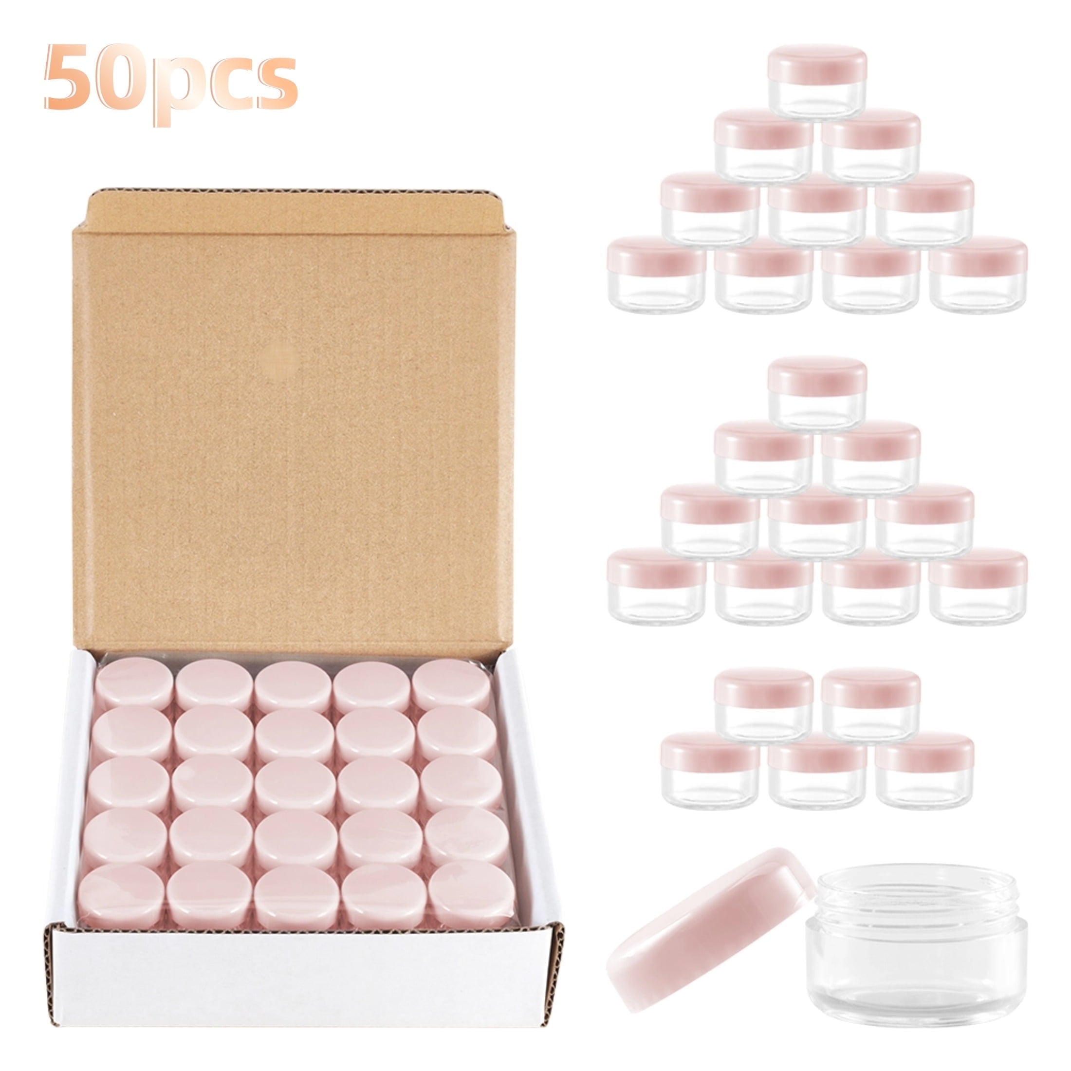 50 Pcs Empty Makeup Jars 5g Travel Cosmetic Container with Lids Leak ...