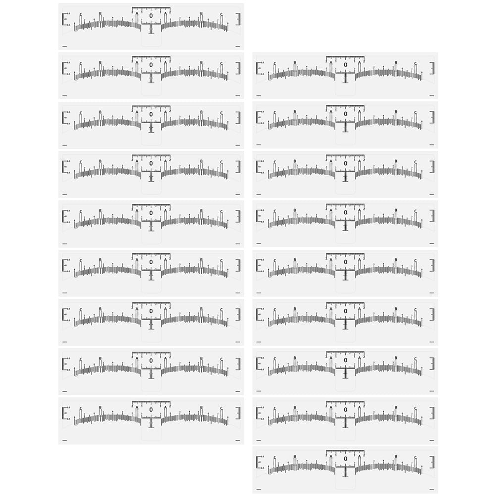 50 Pcs Eyebrow Tattoo Ruler Stencil Kit Eyebrows Lash Mapping Stickers ...
