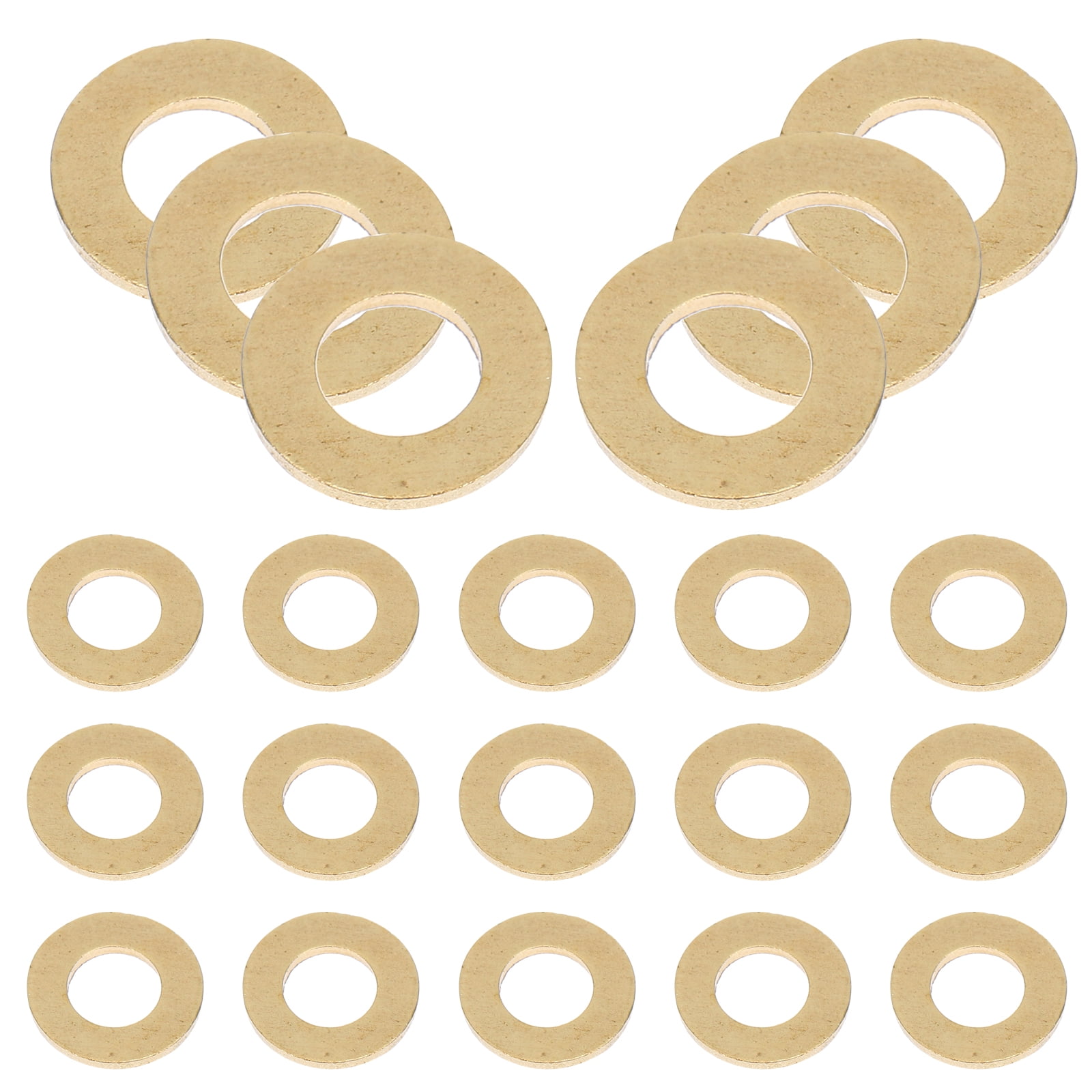 50 Pcs Fastener Oil Seal Gasket Brass Flat Washer 1.00X1.00X0.10CM ...