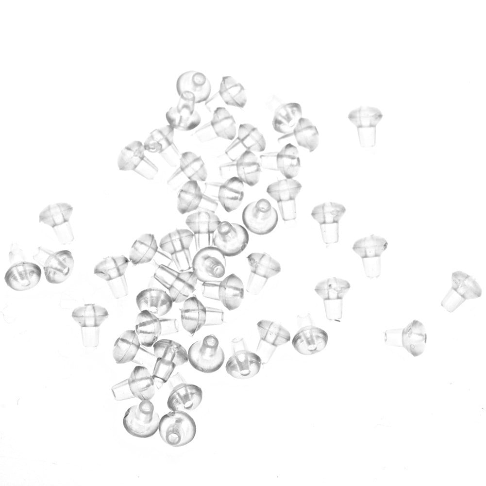 50 Pcs Fishing Hook Stops Rubber Earring Stopper Beads carp Barbel ...