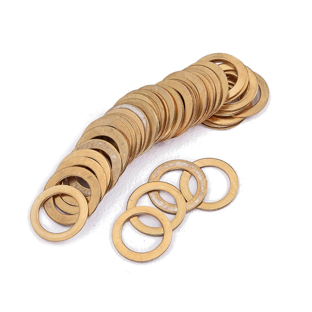 50 Pcs Flat Washers Gold Washer Set Guitar Washer Heavy Duty Key Chain ...
