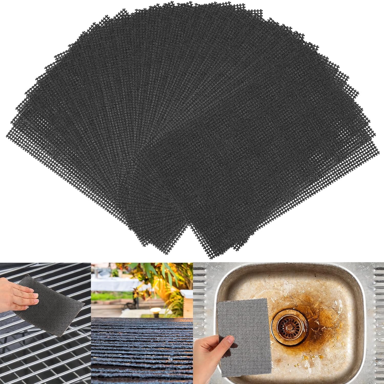 50 Pcs Flexible Scrubbing Screen for Household Cleaning 5.5" x 4 ...