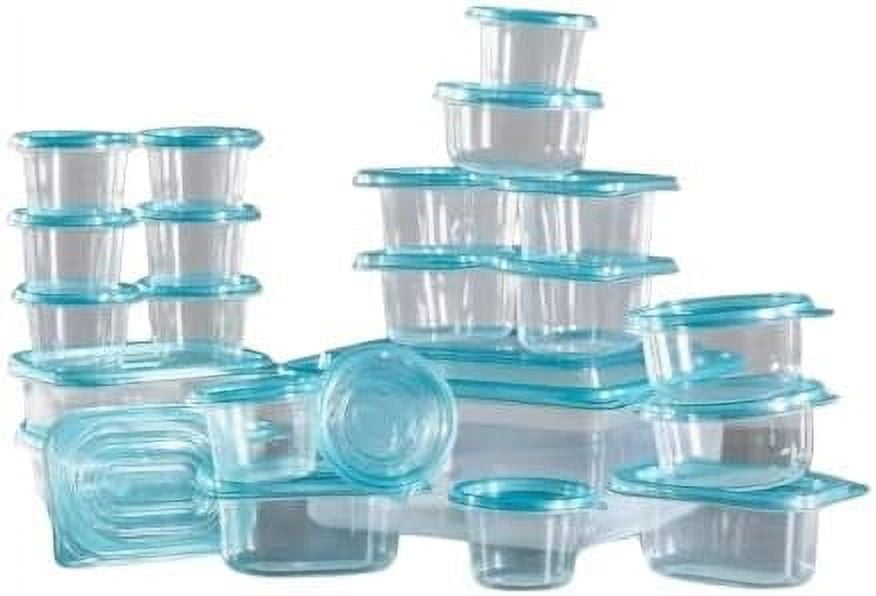 Radha Kishan LLC 50-Count Food Storage Containers, Sky Blue Plastic ...