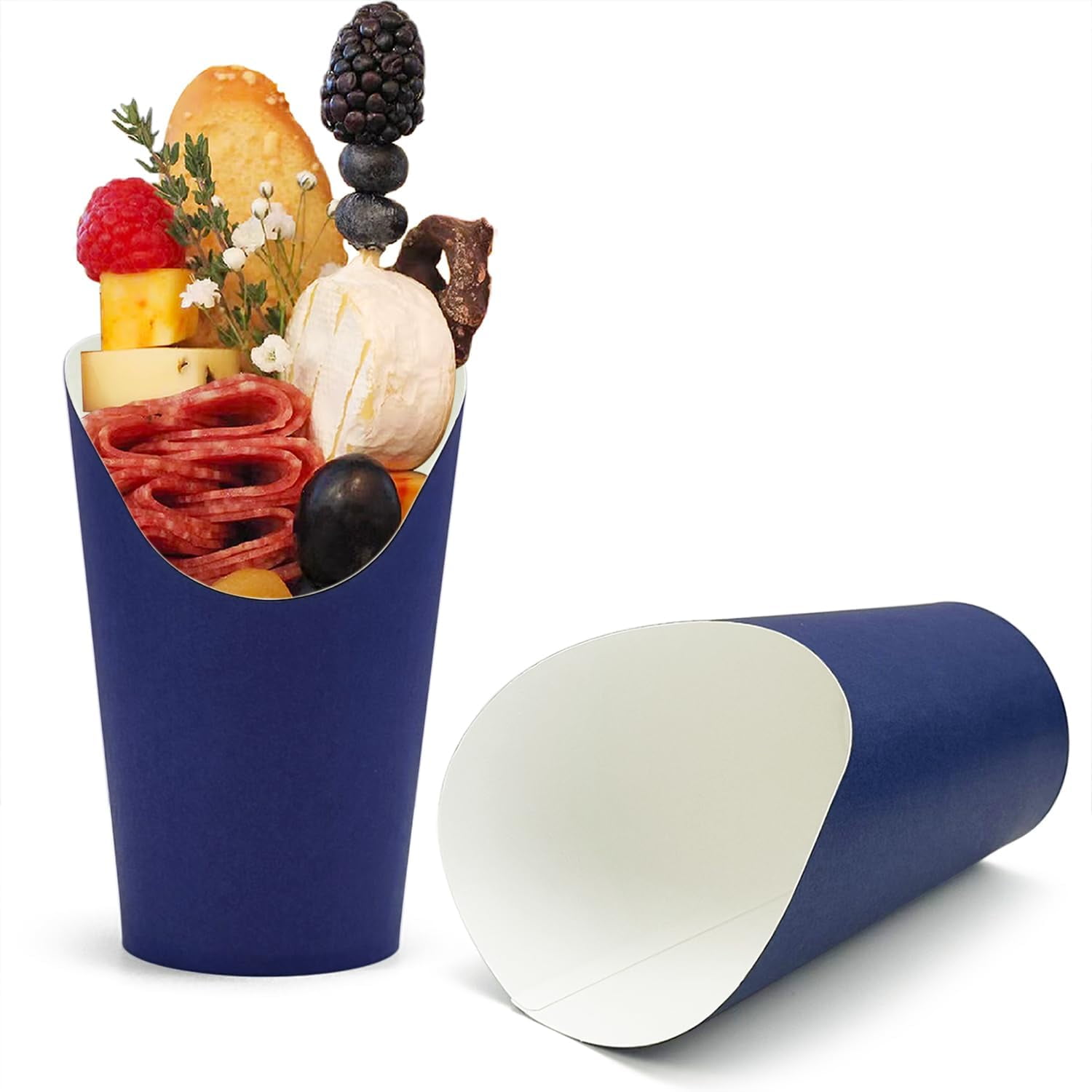 50 Pcs French Fries Holder, 12oz Disposable Paper French Fry Cups ...