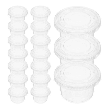 50 Pack Disposable Plastic Portion Cups with Lids, Small Plastic ...