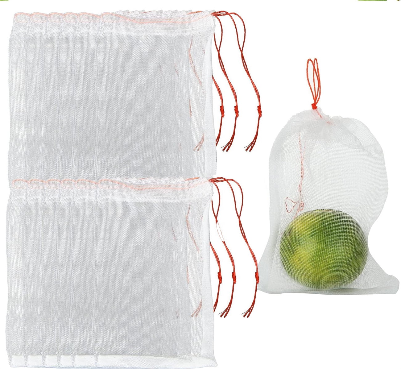 50 Pcs Fruit Protection Bags,Bexikou 10"x6" Insects Mosquito Bug Net ...
