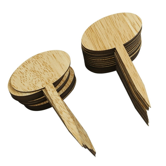 50 Pcs Gardening Succulent Card Plant Support Stakes Flower Pot Yellow ...