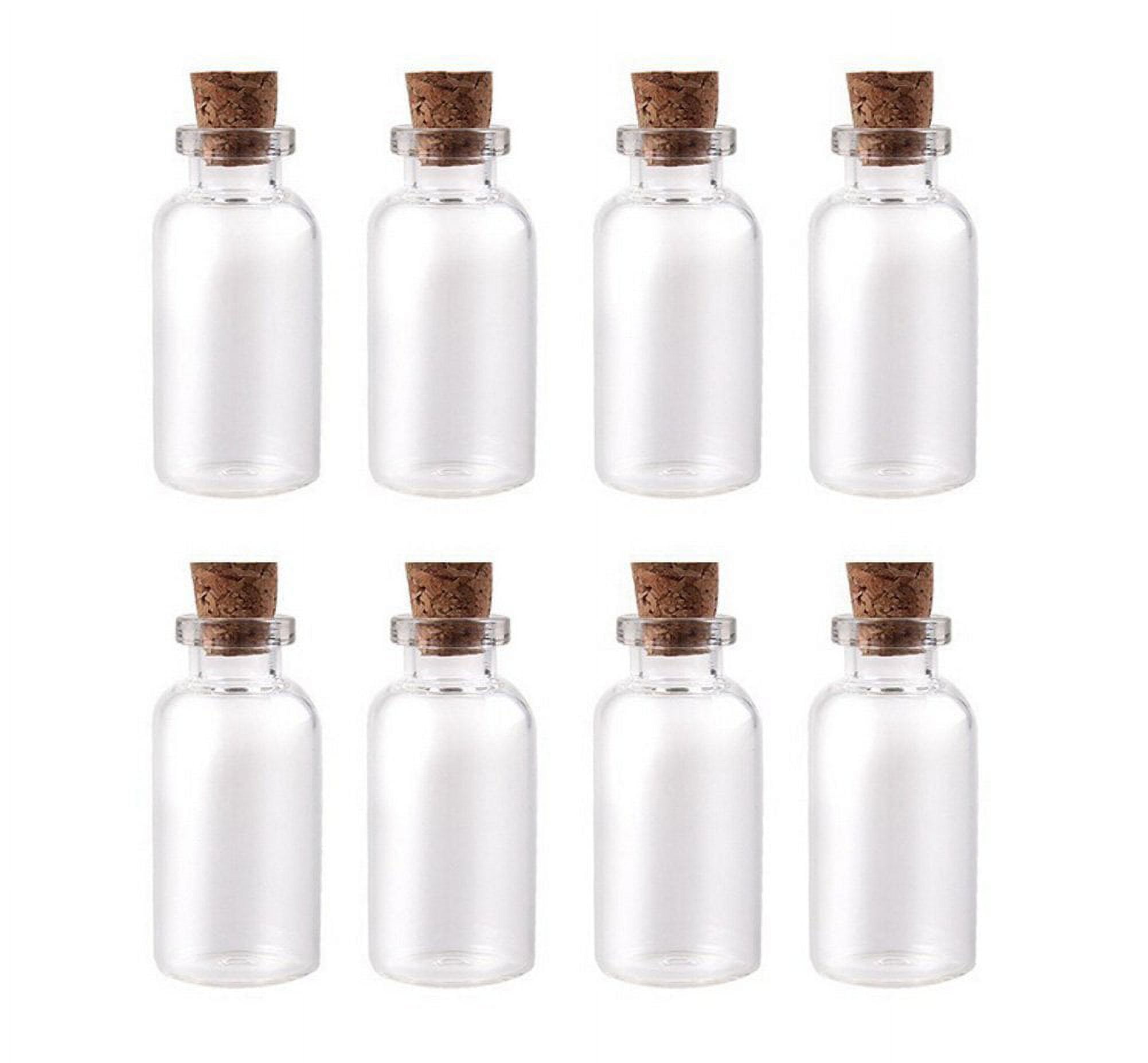 50 Pcs Glass Wish Bottle Drift Wishing Bottles Vials Canister Cylinder ...