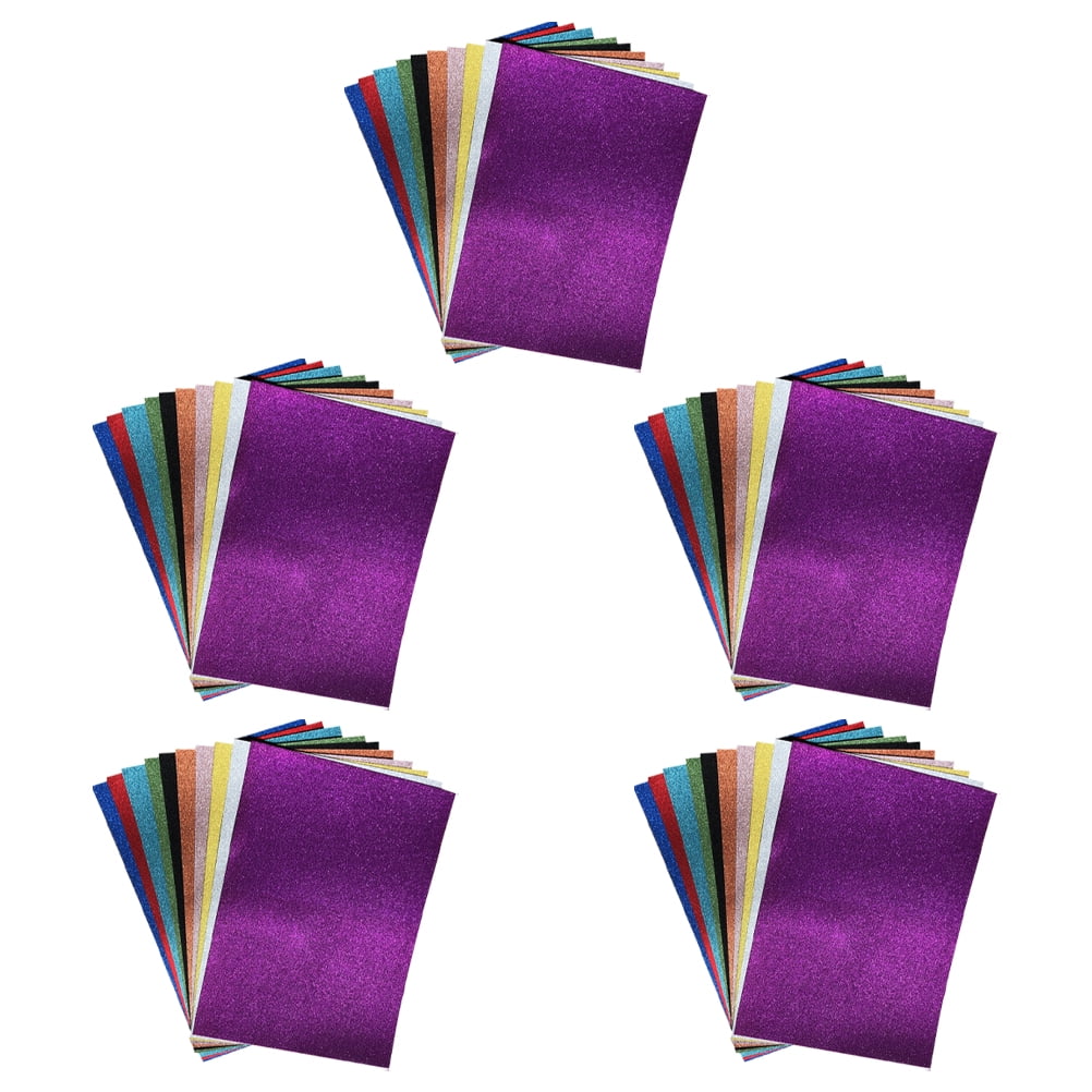 50 Pcs Glitter Cardstock Making DIY Material Sparkling Paper for Crafts ...