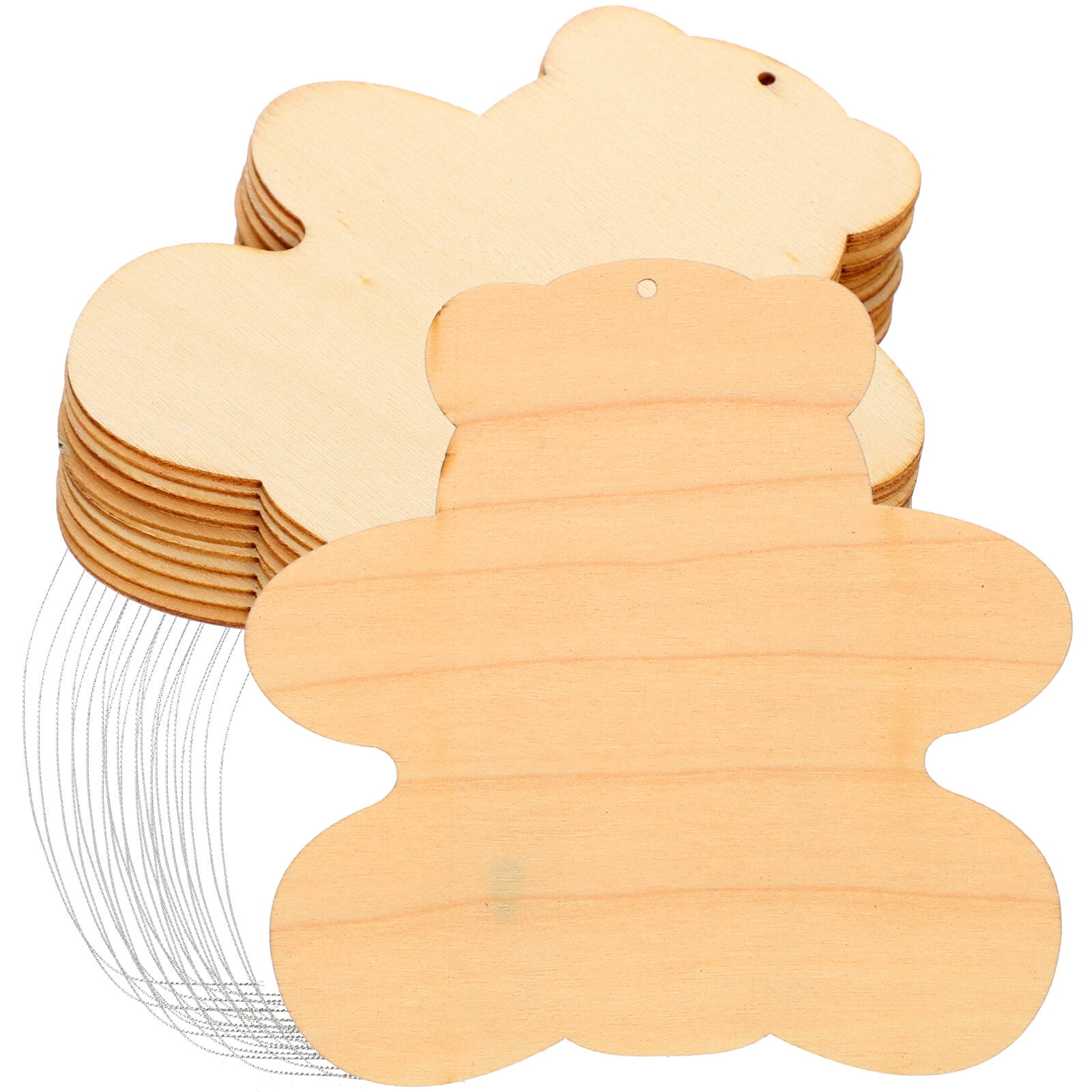 50 Pcs Going on A Bear Hunt Spoons Graffiti Chips for School Wood Child ...