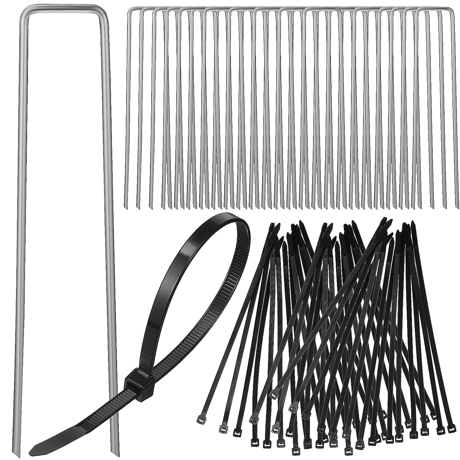 50 Pcs Ground Nail Pointed End Garden Stakes 22.00X0.40X0.30CM ...