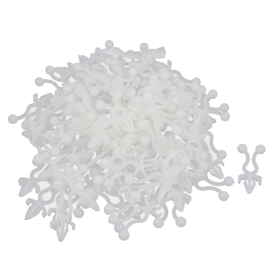 50 Pcs HDB-010 White Plastic U Shape Round Tips Twist Lock Wire Cable ...