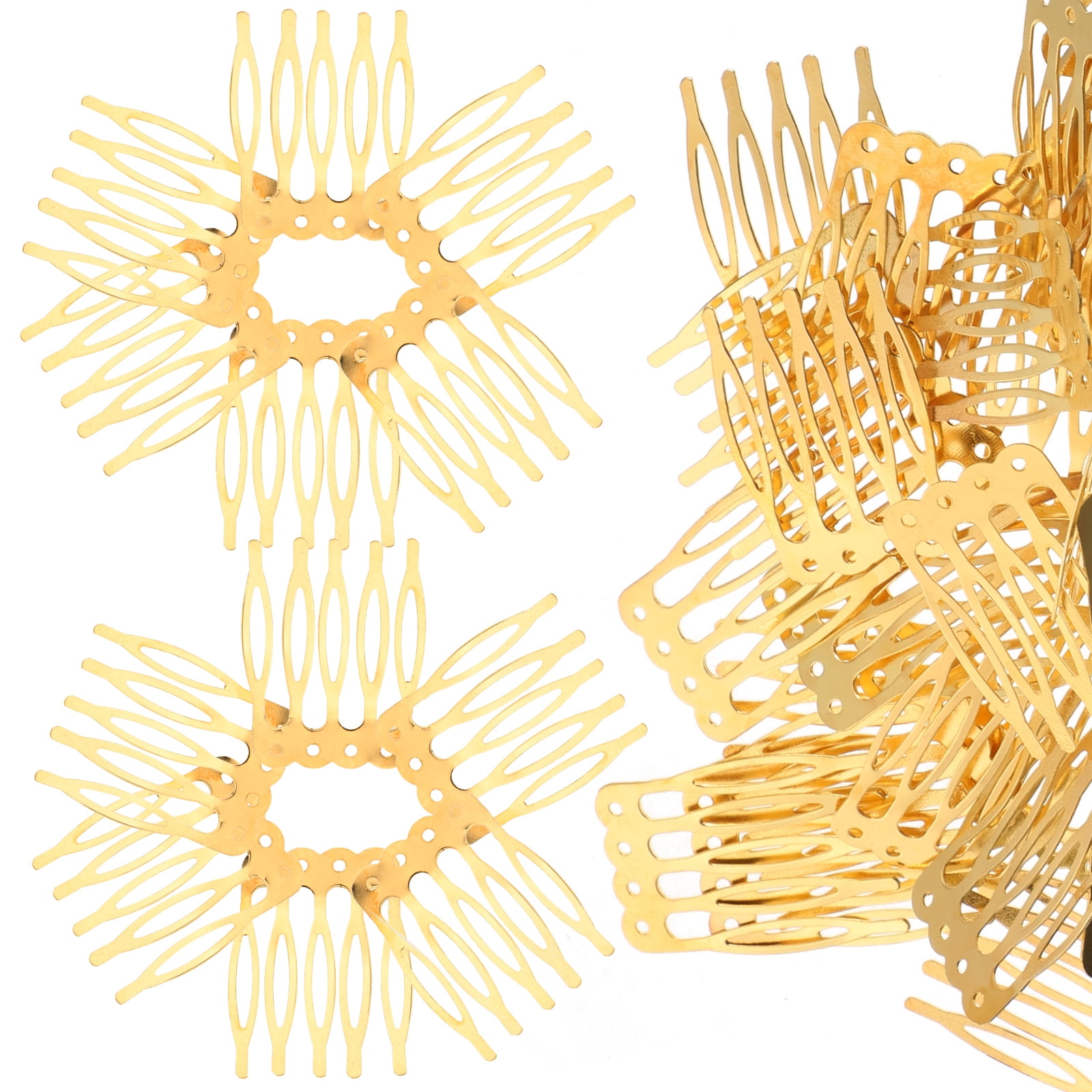 50 Pcs Hair Clips for Women Comb Slides Gold Smooth Texture Golden ...