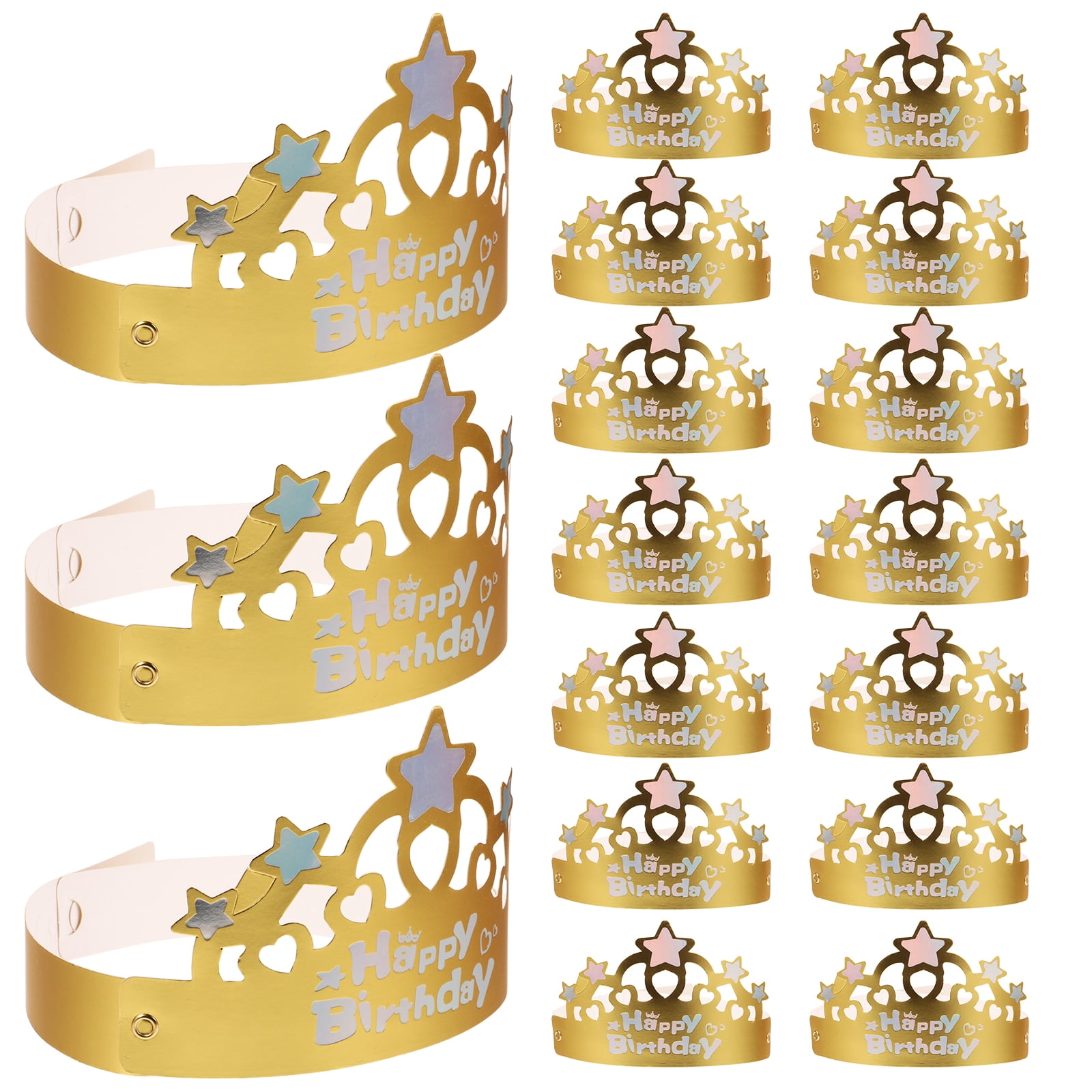 50pcs Birthday Paper Crowns Party Hats for Children's Celebration ...