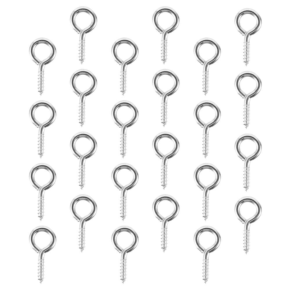 CIMAXIC 50Set Silver Alloy Selftapping Oval Eye Sheep Eye Screw Pins ...