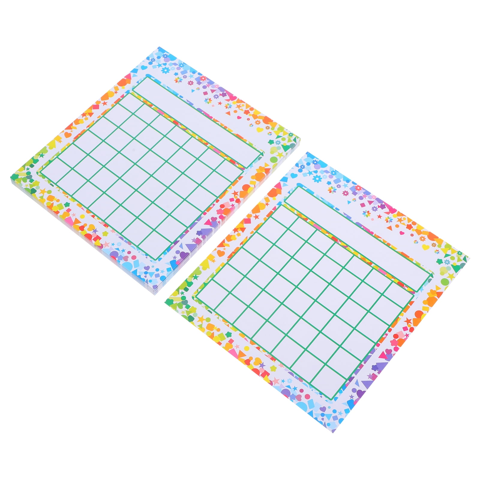 50 Pcs Incentive Card Schedule Reward Punch Cards Star Chart Reward ...