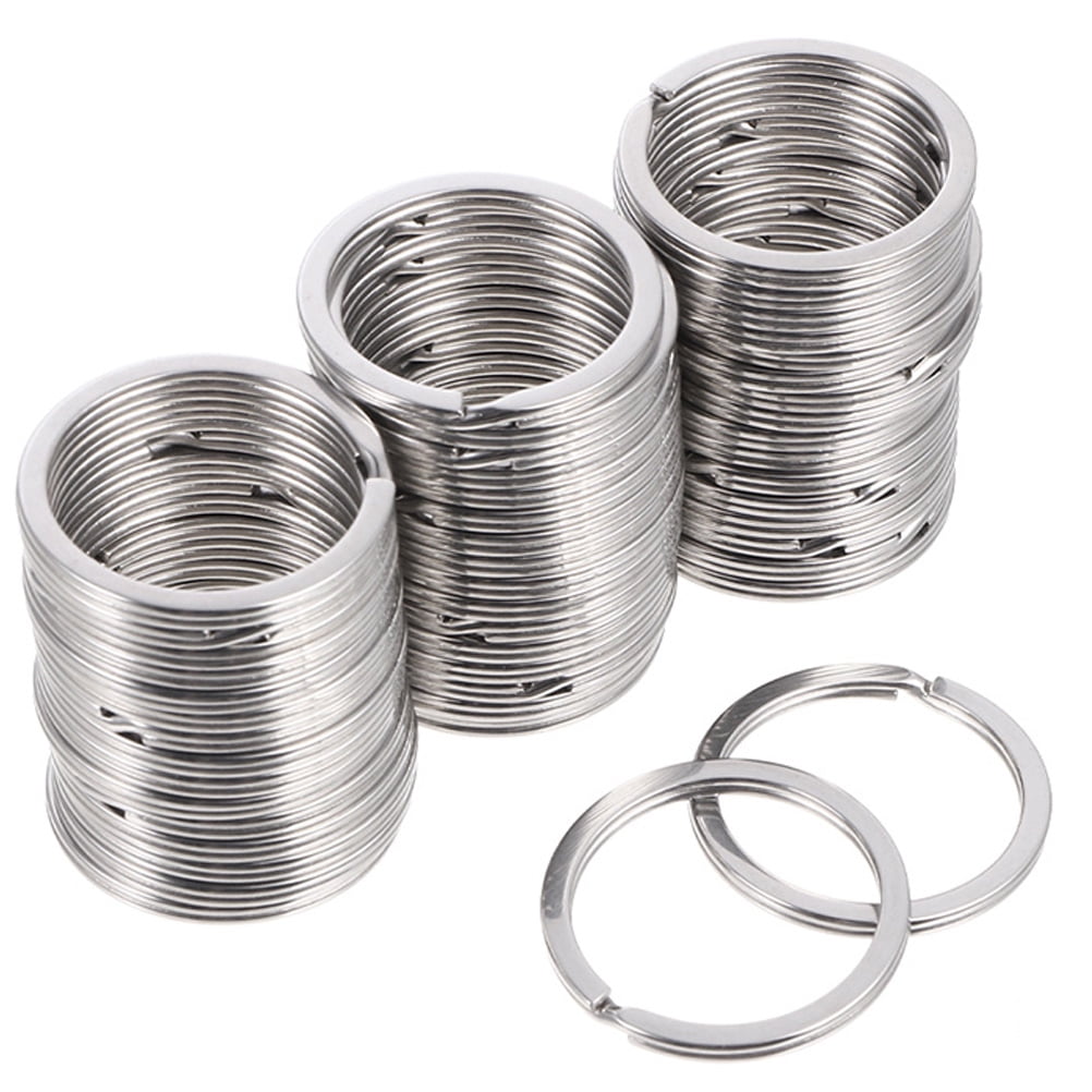 50 Pcs Key Ring Keychain Rings for Keychains Metal Stainless Steel ...