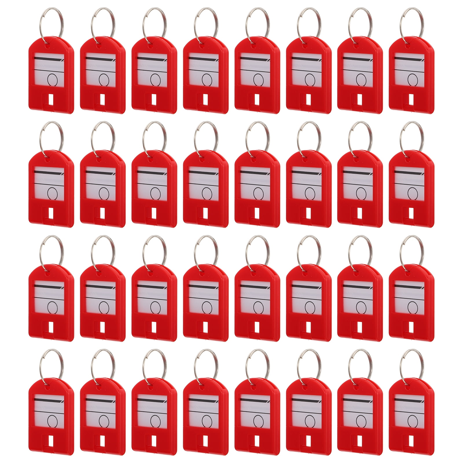 50 Pcs Key Tag Id Label Keychains for Car Keys Ring Man Child Red ...