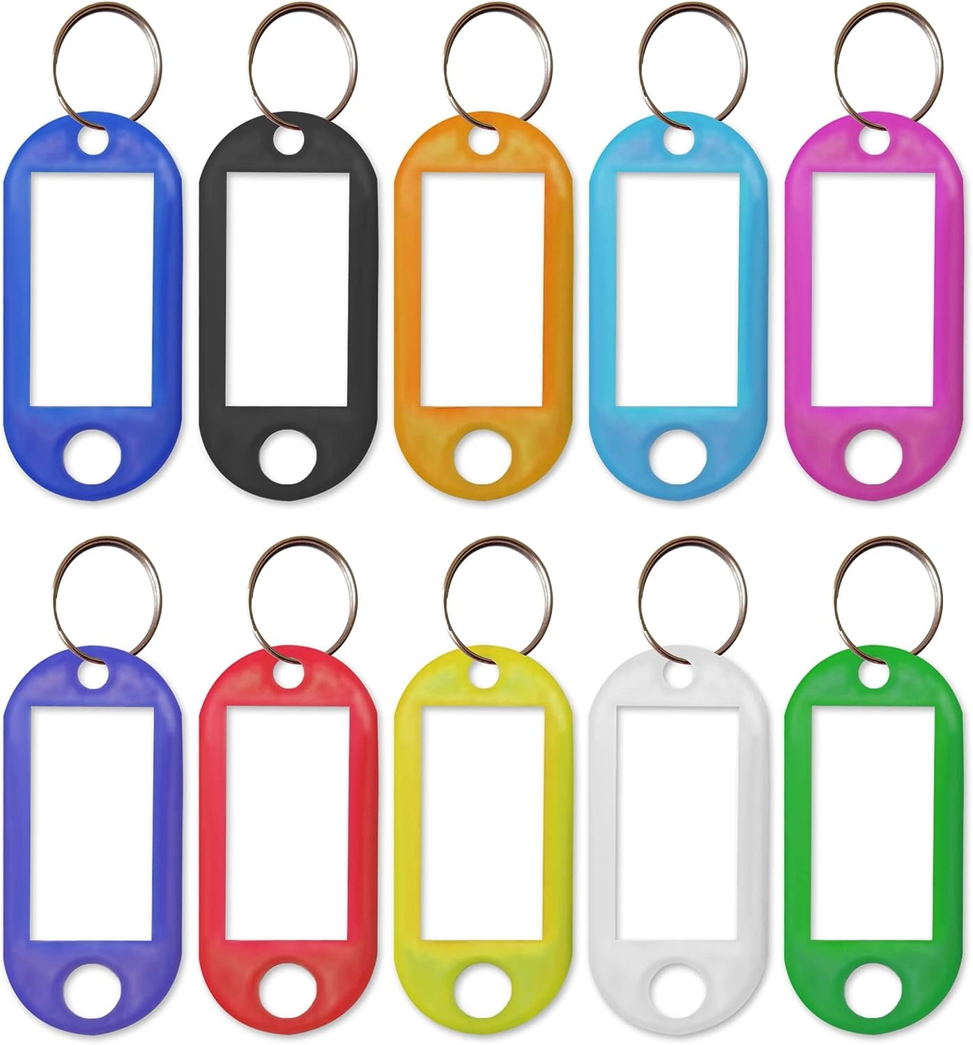 50 Pcs Key Tags with Labels, 10 Colors Key Fobs with Split Rings for ...