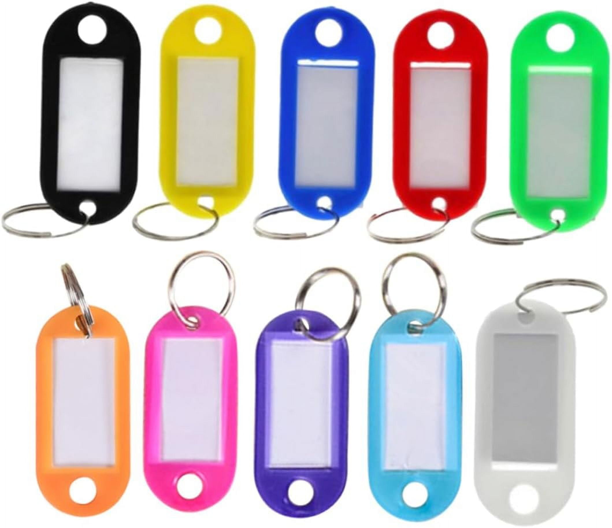 50 Pcs Key Tags PP Plastic Luggage Tags Key Labels with Ring Key Tags ...