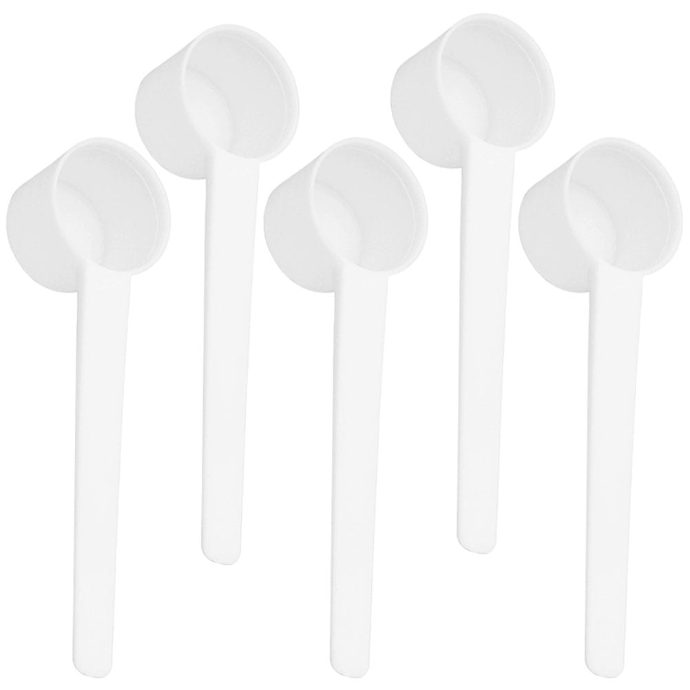 50 Pcs Kids 5g Measuring Measurement Scoop Micro Milligram Coffee Plastic Scoops Adjustable ...