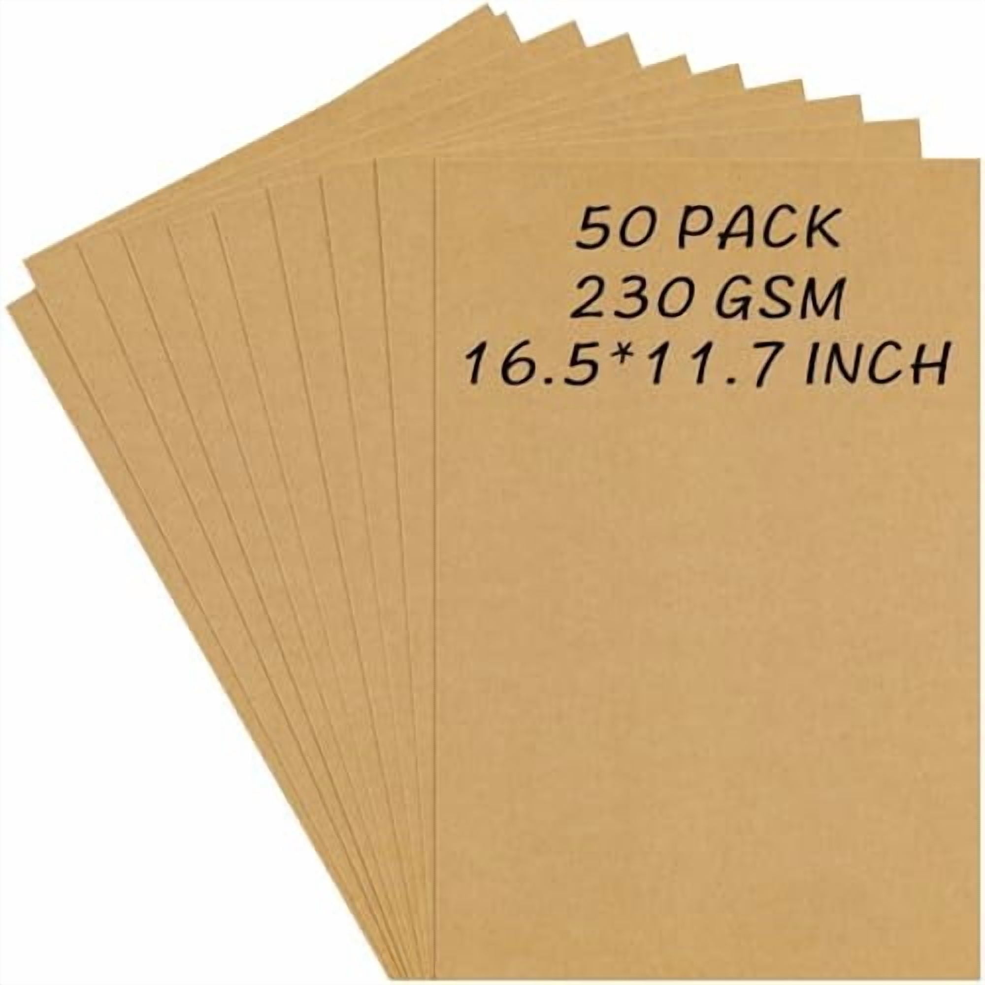 50 Pcs Kraft Brown Poster Boards, 11.7 * 16.5 Inches A3 Size Poster ...