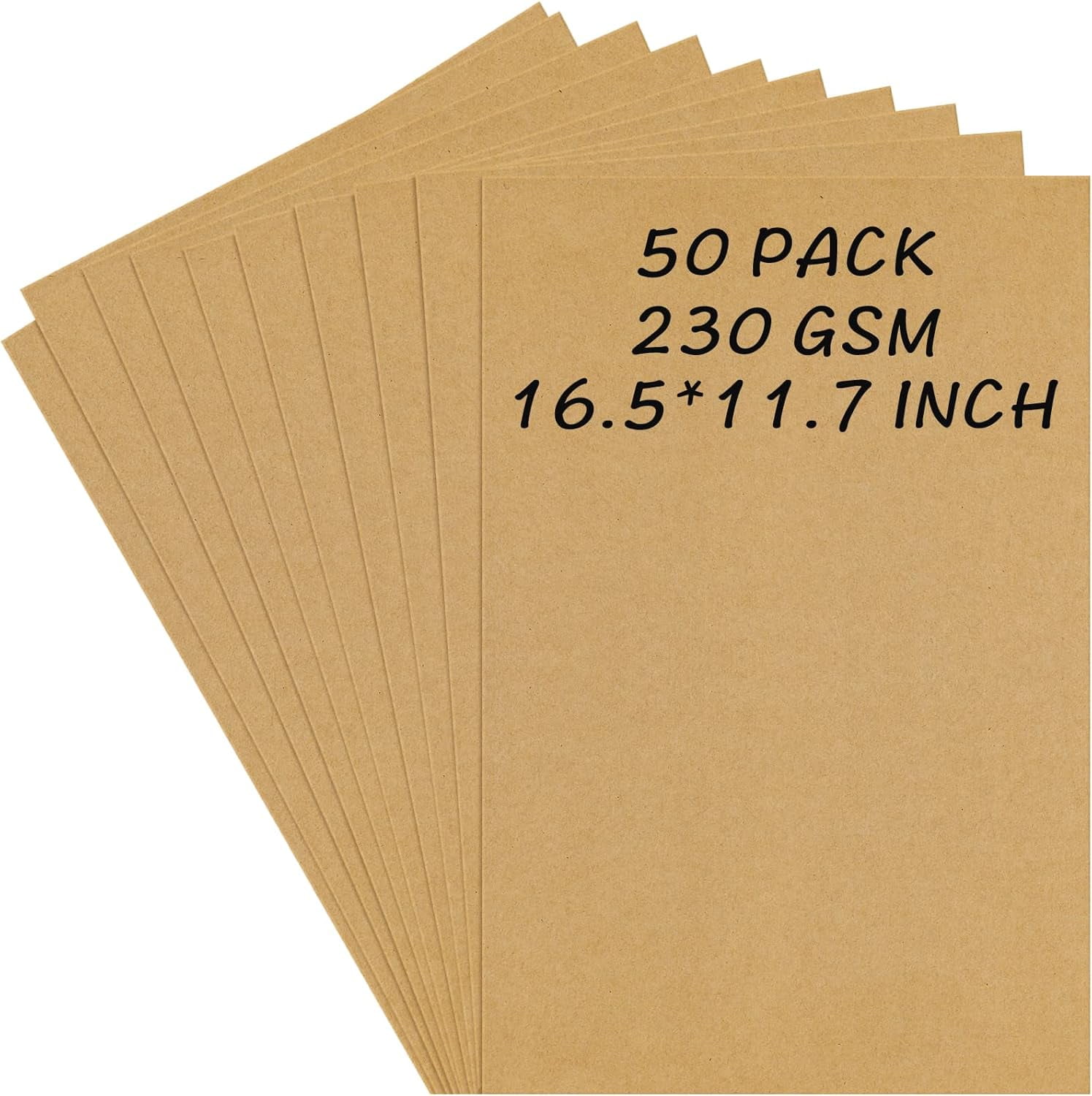 50 Pcs Kraft Brown Poster Boards, 11.7 * 16.5 Inches A3 Size Poster ...