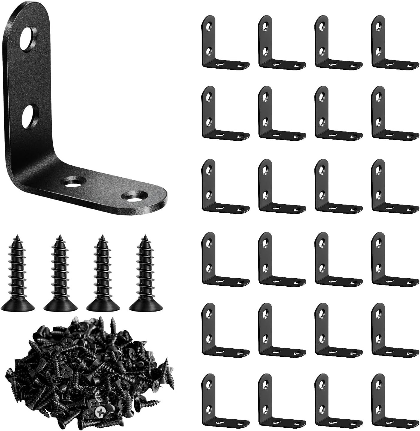 50 Pcs L Bracket Corner Brace Metal Corner bracket 90 Degree Angle ...
