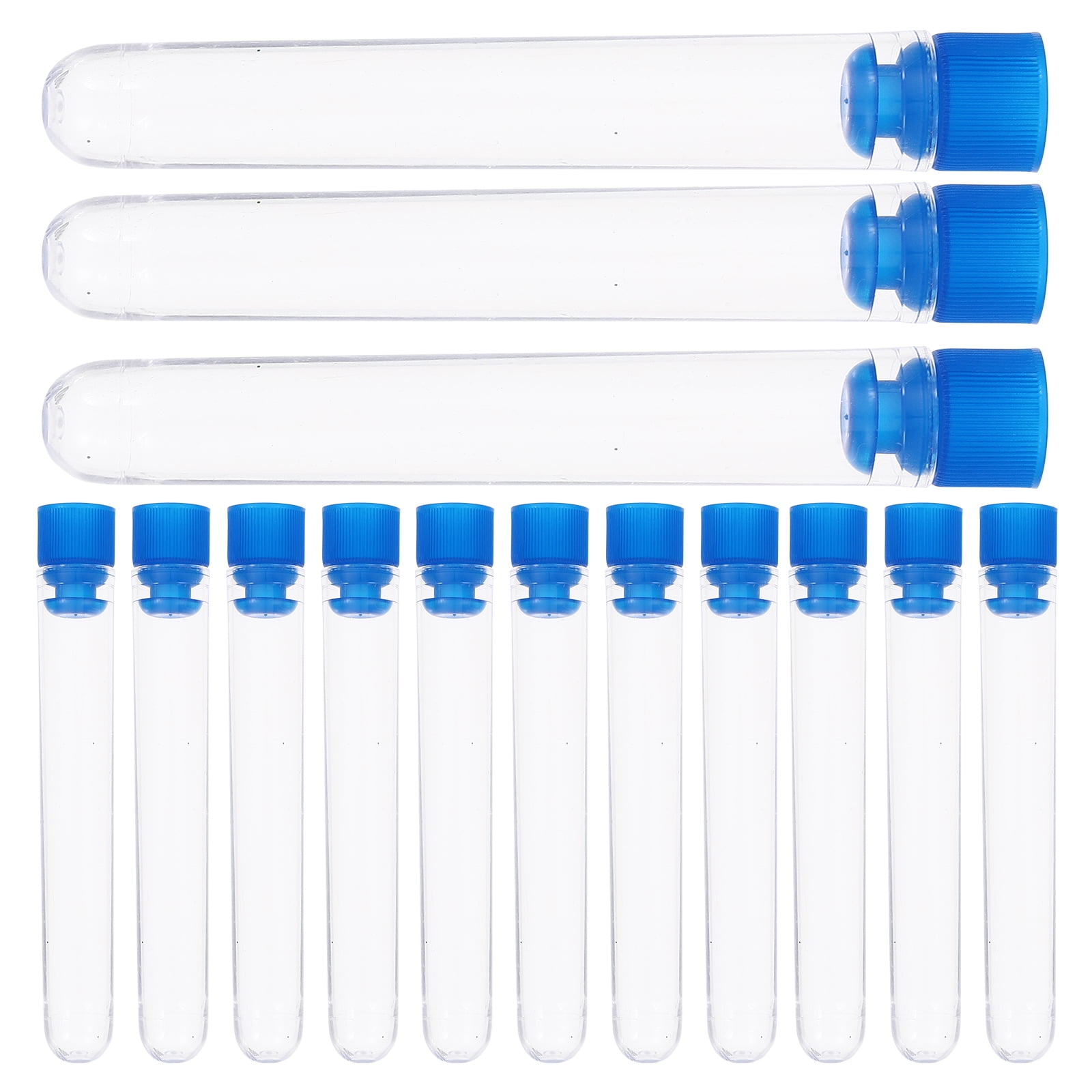 50 Pcs Laboratory Transparent Test Tube Sampling Free with Cork Tubes ...